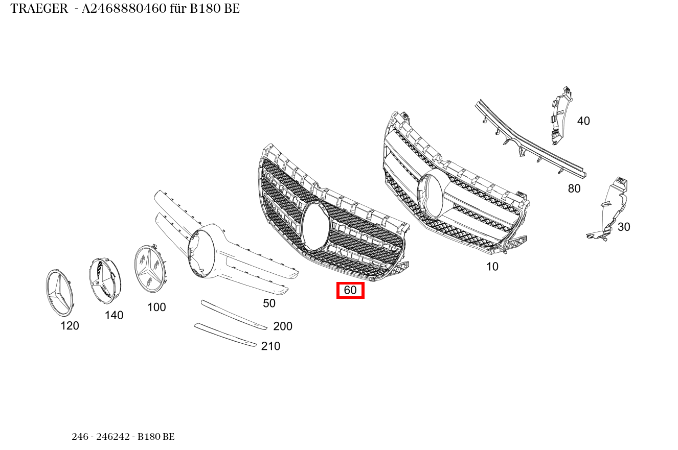 Träger für B-Klasse 246 kaufen
