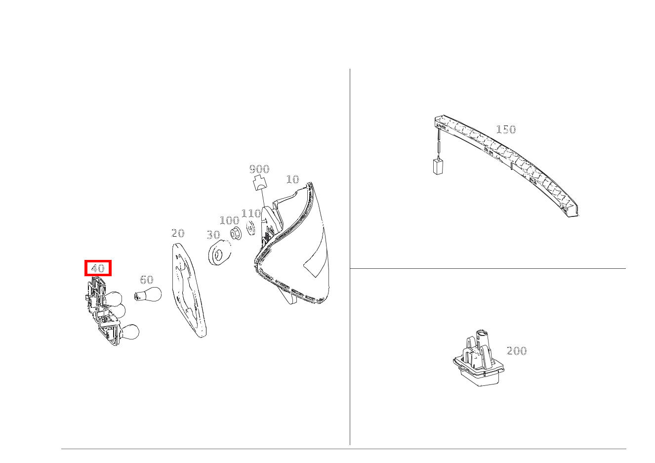 Lampenträger LINKS für C-Klasse 204 kaufen