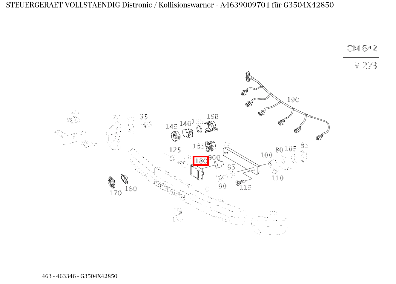 Steuergerät vollständig Distronic / Kollisionswarner für G 463-Klasse ...