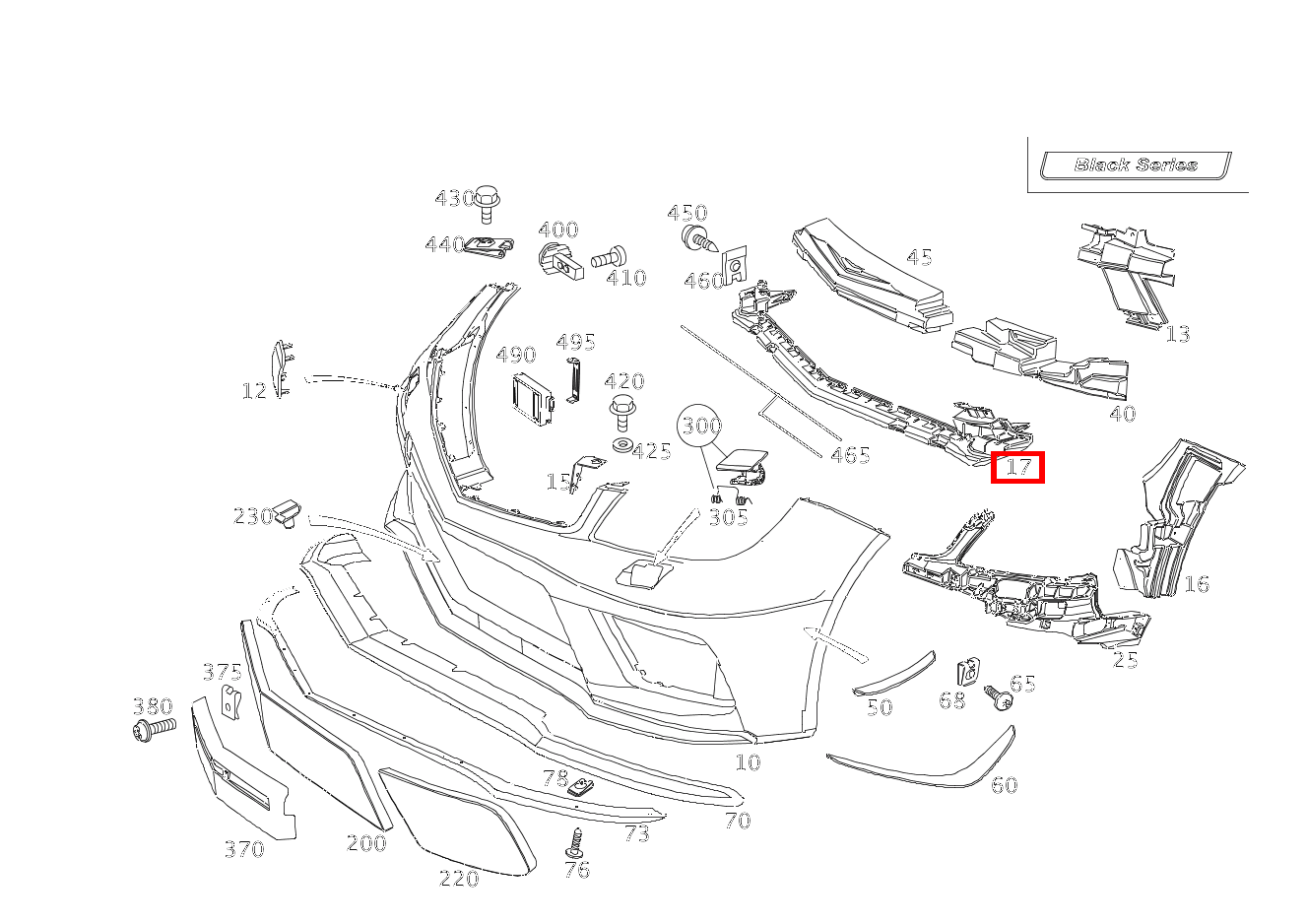 Grundtäger Stossfänger Mitte für C-Klasse 204 kaufen