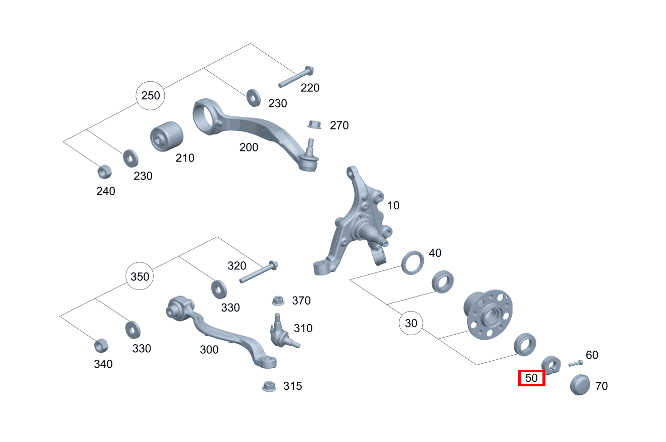 KLEMMMUTTER VORDERRADNABE AN ACHSSCHENKEL , , und weitere kaufen