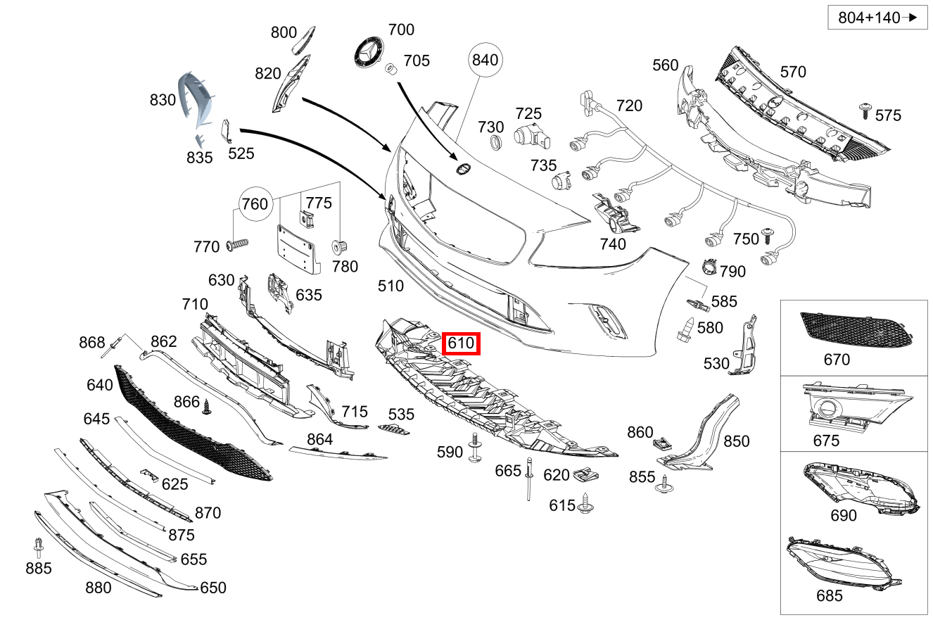 Abstützung Stoßfängerverkleidung unten für A 176, B 245-Klasse kaufen