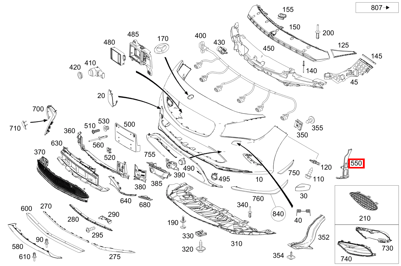 Befestigungsschiene Links für CLA-Klasse 117 kaufen