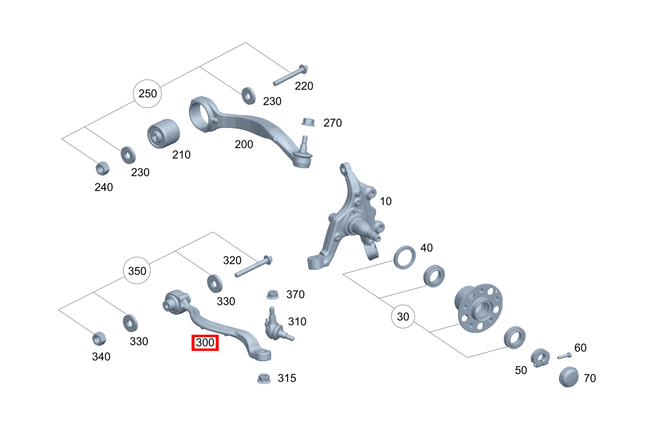 Querstrebe LINKS für E 212, GLC 253-Klasse kaufen