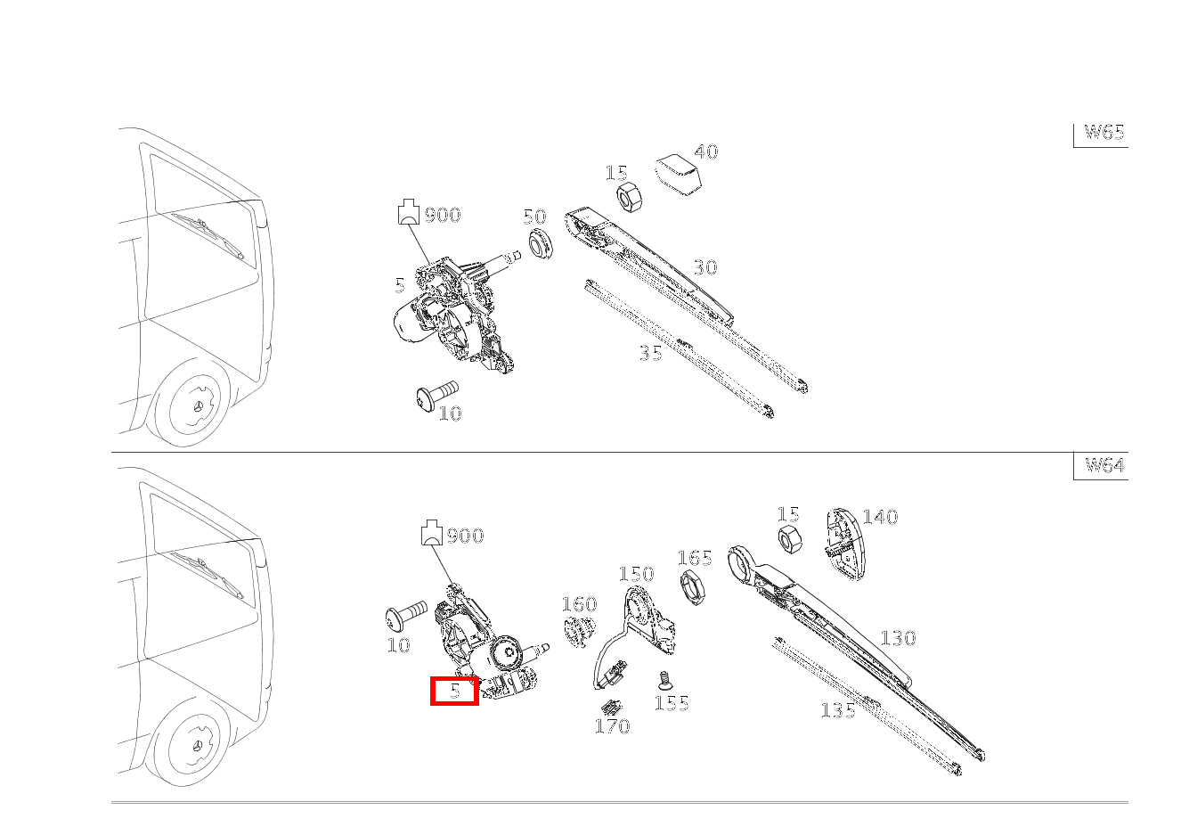 Wischermotor Heckklappe für G-Klasse 460 kaufen
