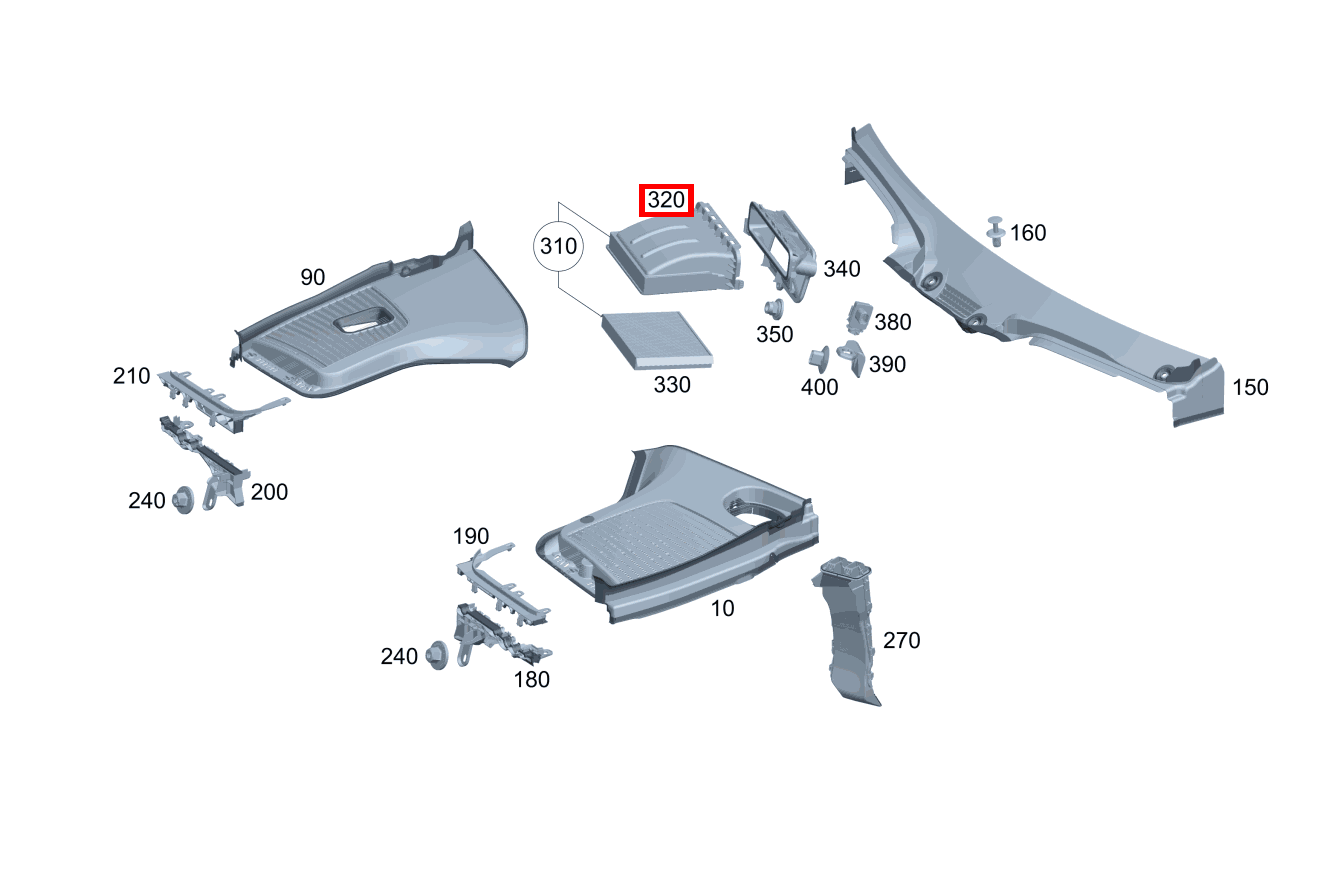 LUFTANSAUGHUTZE E 213, GLC 253, EQC 293 und weitere kaufen
