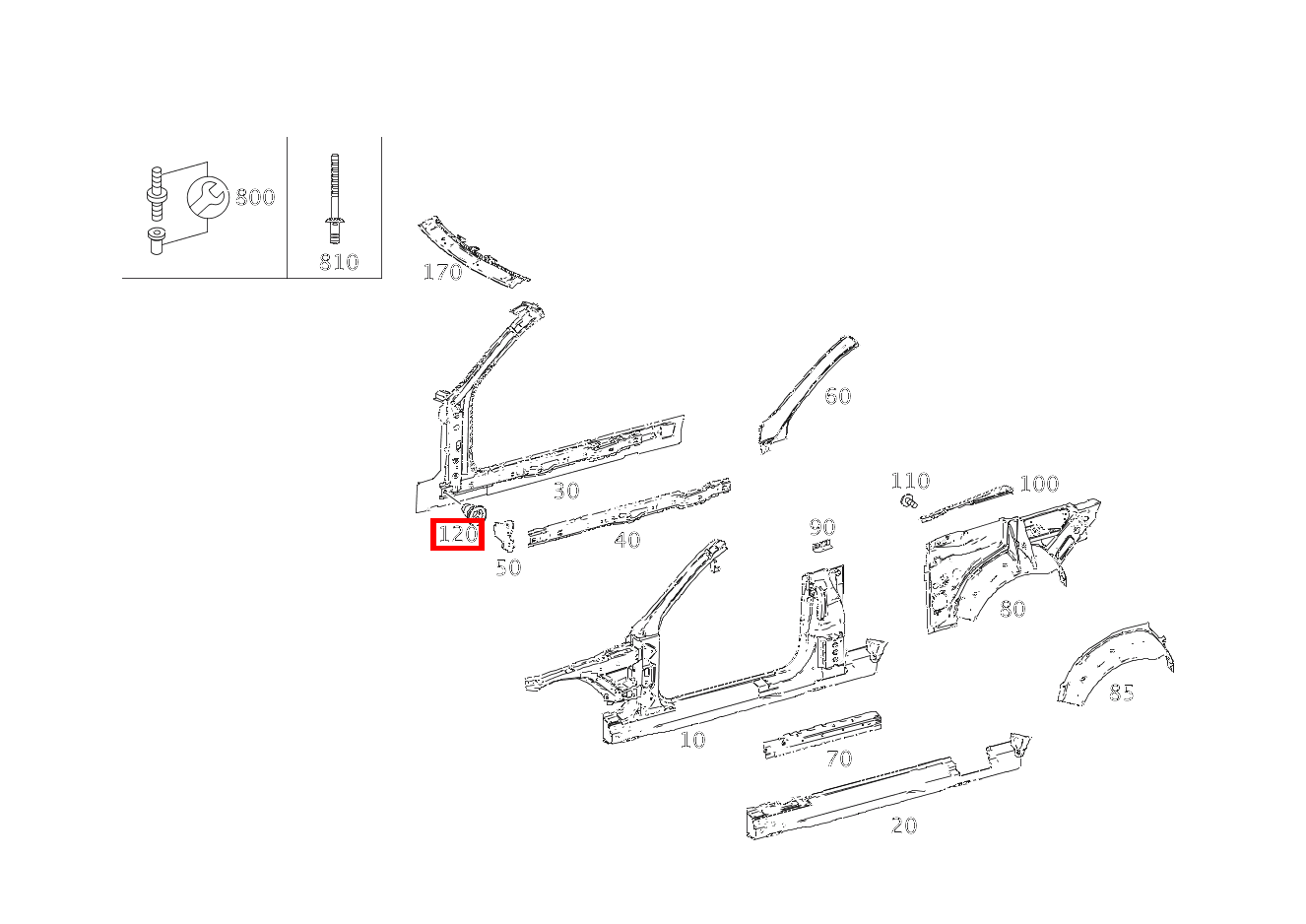 EINNIETMUTTER Längsträger vorn rechts , , und weitere kaufen