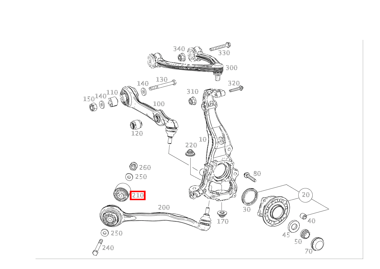 ZUGSTREBENLAGER Rechts für S-Klasse 222 kaufen