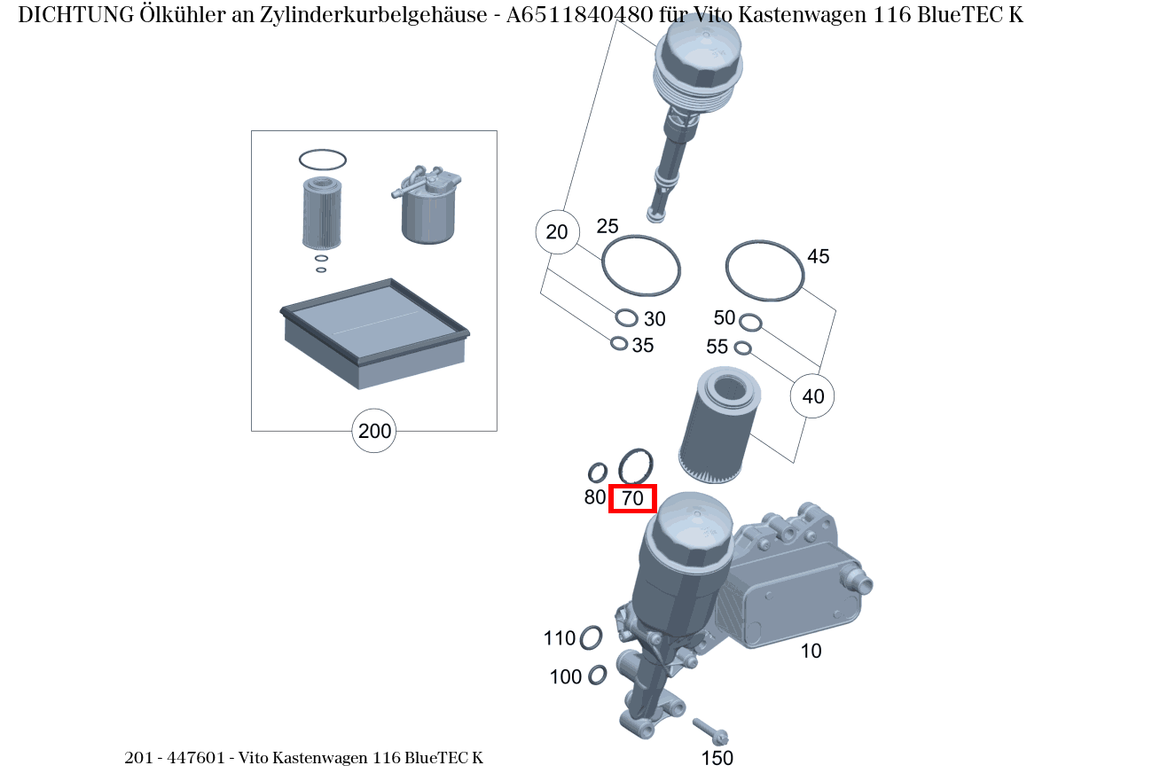 ABDICHTUNG Ölkühler an Zylinderkurbelgehäuse , , und weitere kaufen