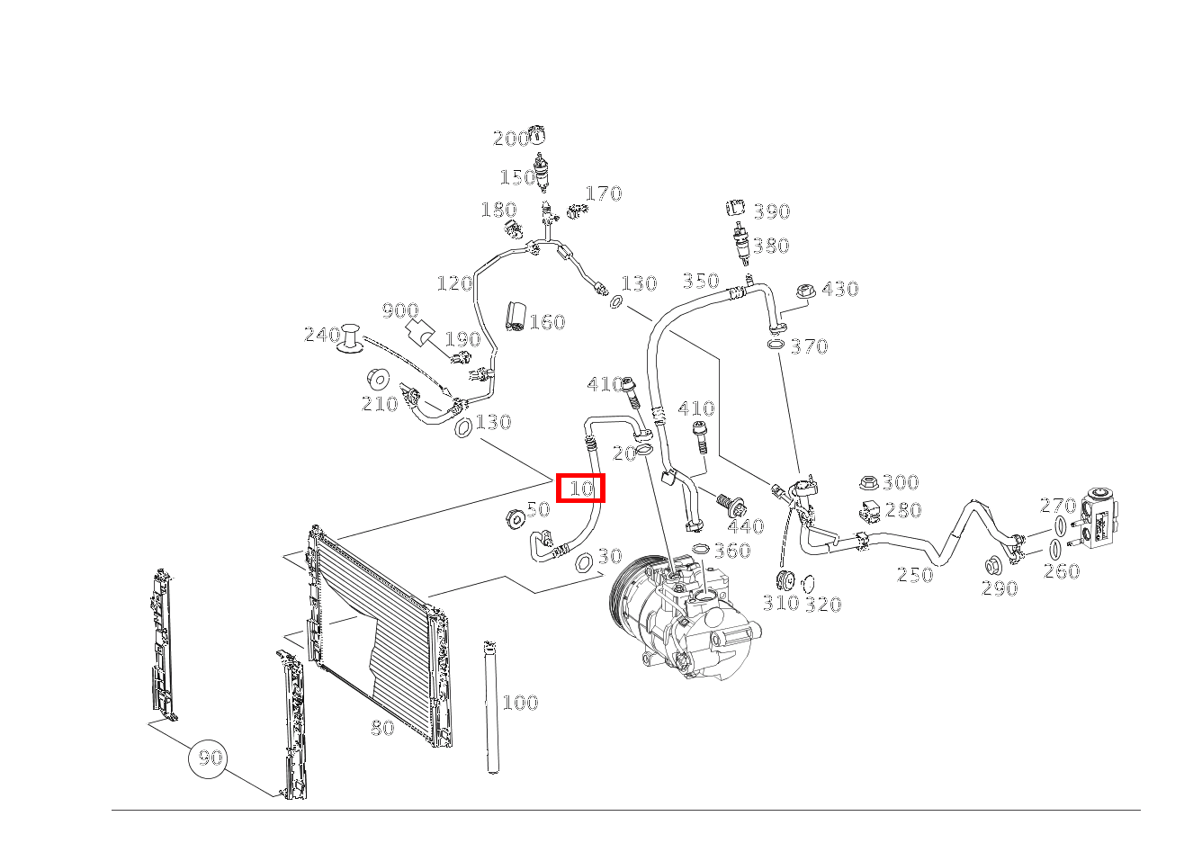 KAELTEMITTELLEITUNG Kompressor zum Kondensator für CLA 117, GLA 156, A 176-Klasse kaufen