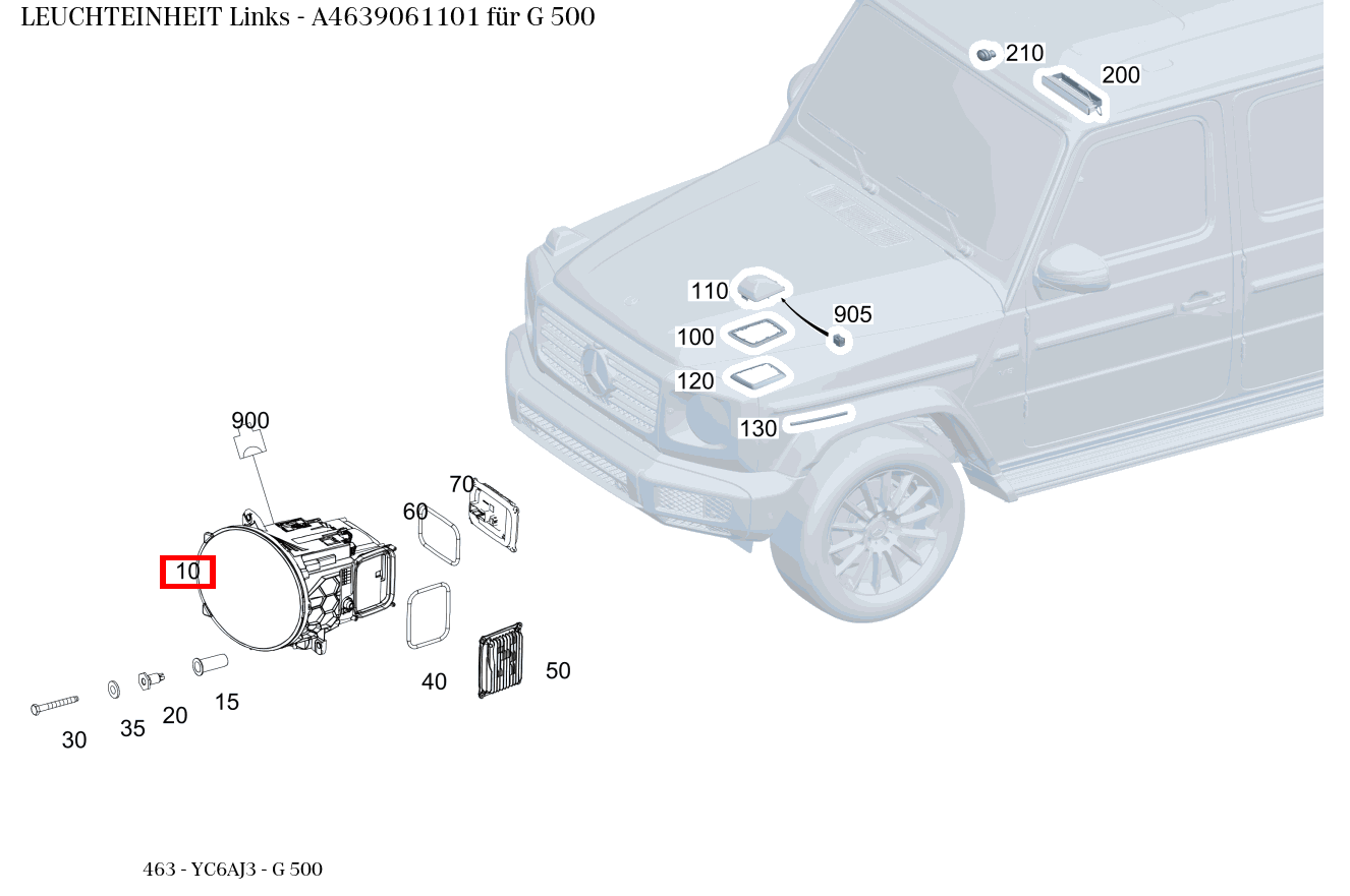 Leuchteinheit Links für G-Klasse 463 kaufen