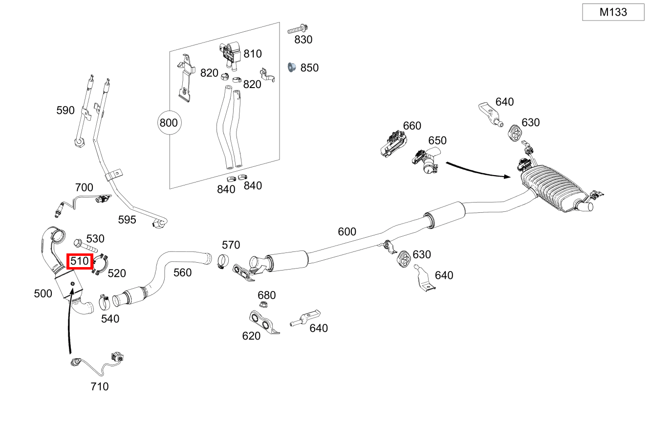 PROFILSCHELLE ABGASANLAGE Oberteil für CLA 117, GLA 156, A 176-Klasse kaufen