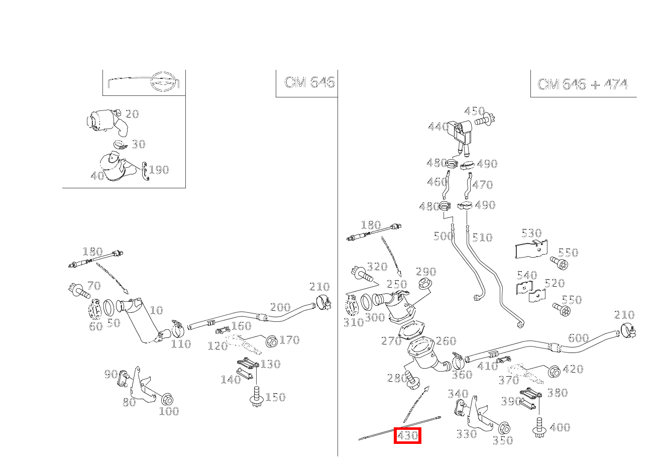 Temperatursensor TEMPERATURSENSOR IN KATALYSATOR für C 203, CLK 209, E ...