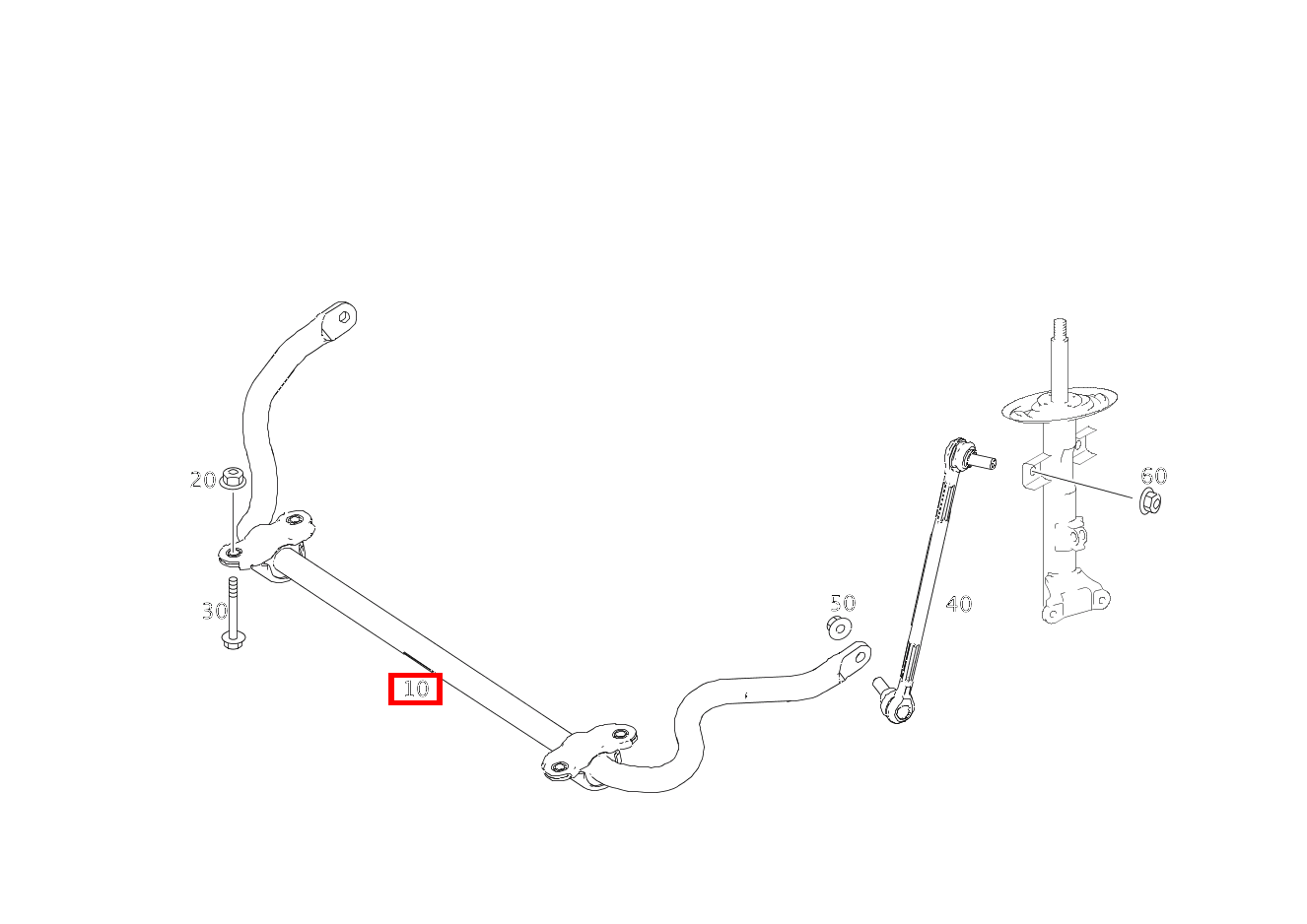 Drehstab Mit Lager, vorn; D=27MM für E-Klasse 207 kaufen