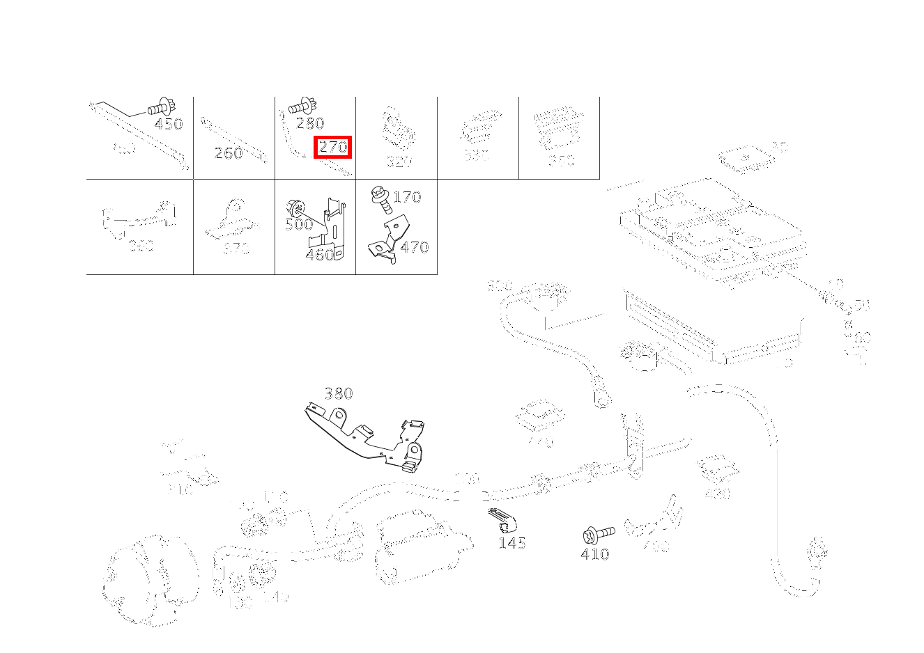 Masseband VON MOTOR AN LENKHELFPUMPE ZUR KAROSSERIE; 300 MM , , und ...