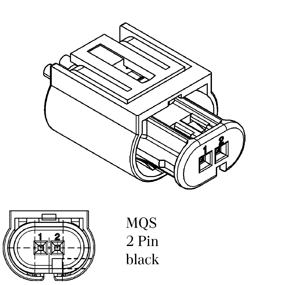 Steckdose SCHALTER MOTORHAUBE EINBRUCH-DIEBSTAHL-WARNANLAGE S62; 2-PIN ...
