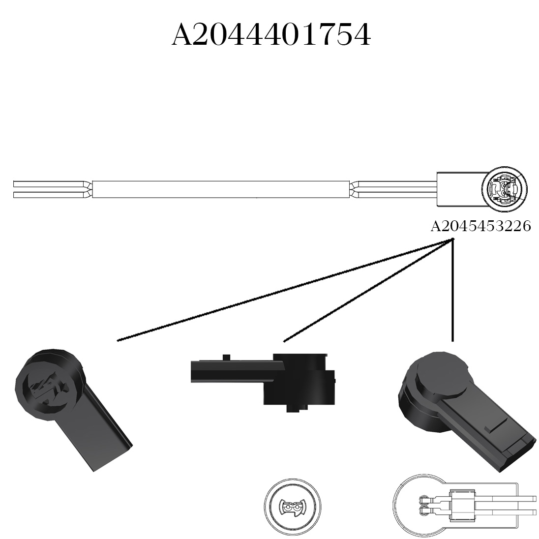 Reparatursatz elektrischer Leitungssatz ZUENDPILLE BATTERIEPOL F63; 2 ...