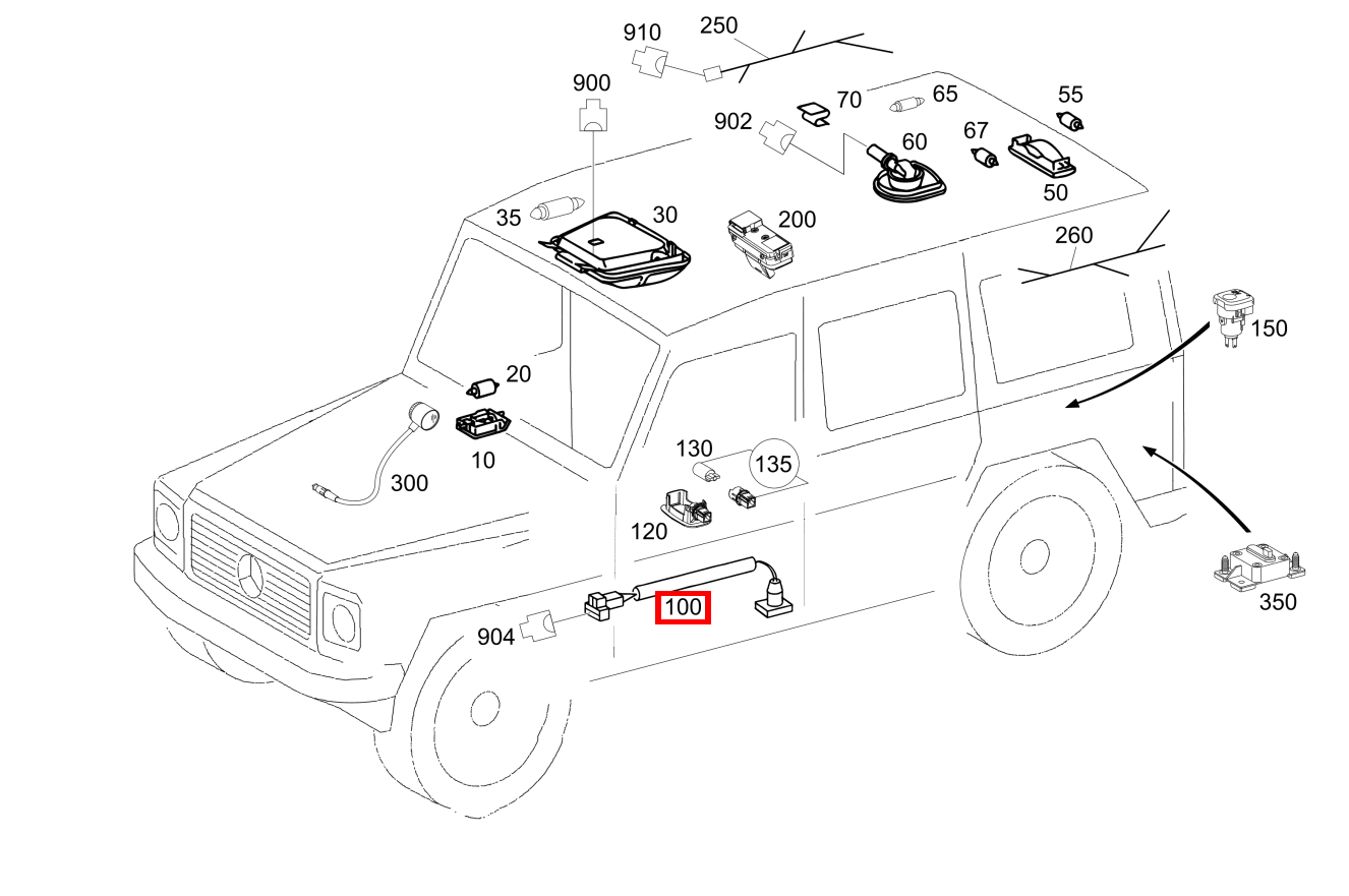 AUSSTIEGSLEUCHTE Ausstiegsleuchte für G-Klasse 463 kaufen