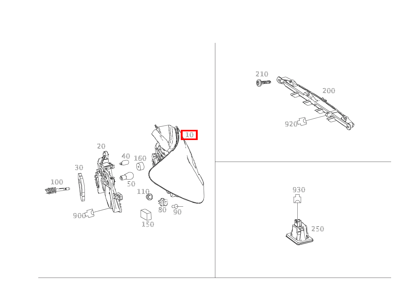 Heckleuchtenkombination SEITENWAND LINKS für A-Klasse 176 kaufen