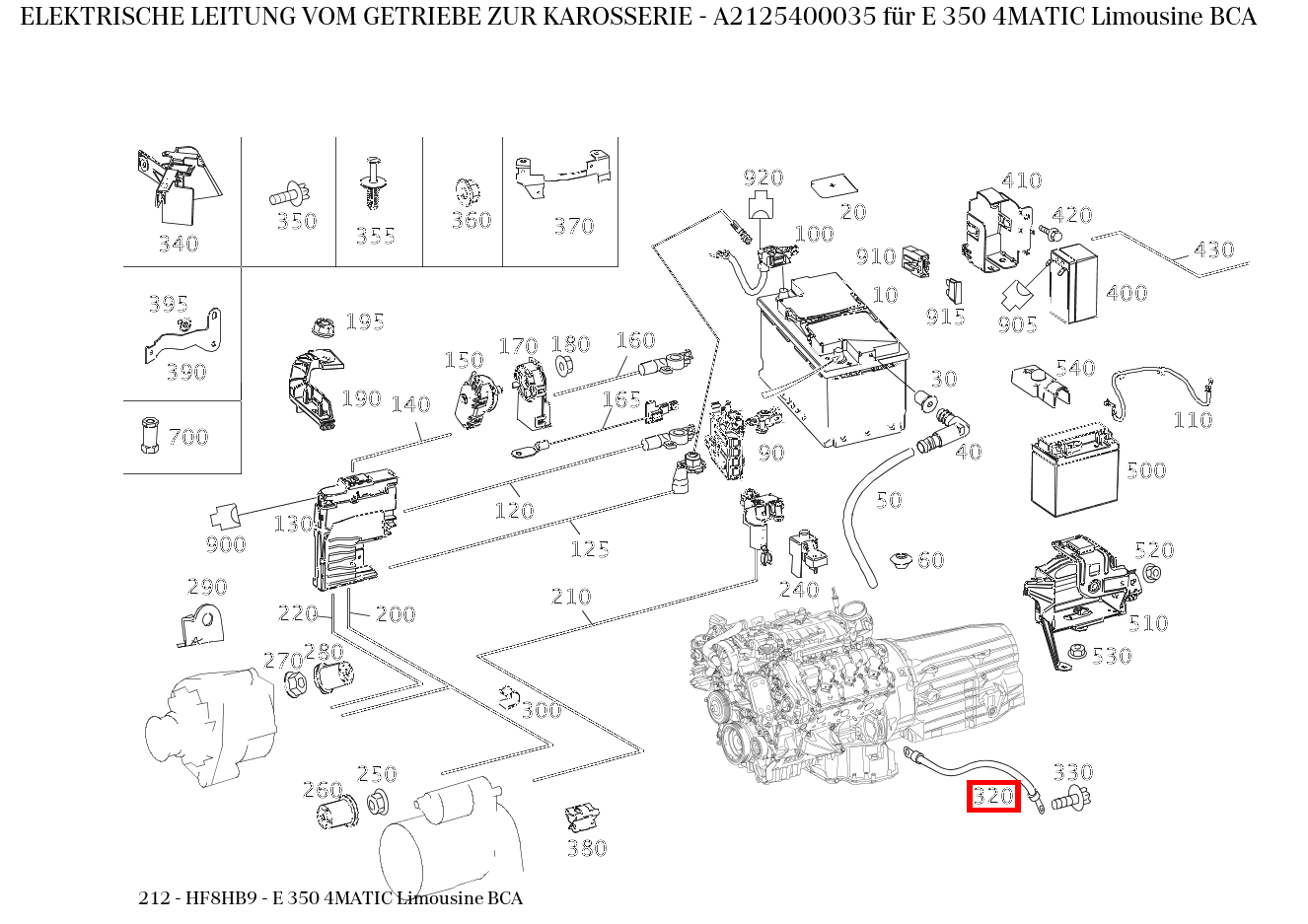 Elektrische Leitung VOM GETRIEBE ZUR KAROSSERIE , , und weitere kaufen