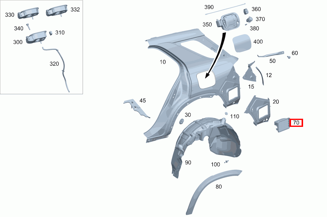 Entlüftungsklappe Rechts , , und weitere kaufen