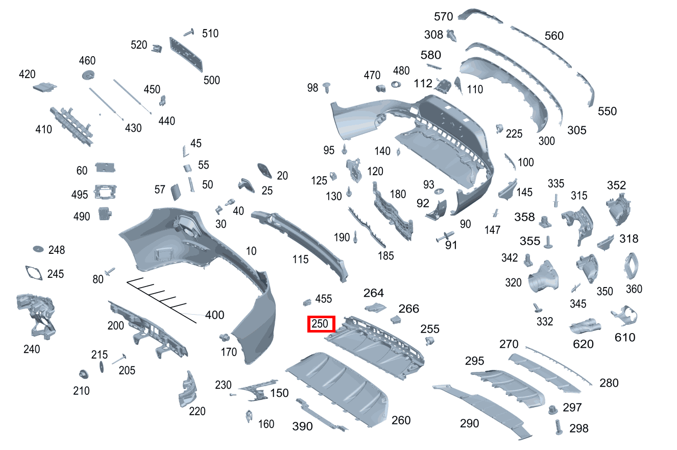 Abdeckung Stossfänger Stoßfänger unten für GLC-Klasse 253 kaufen