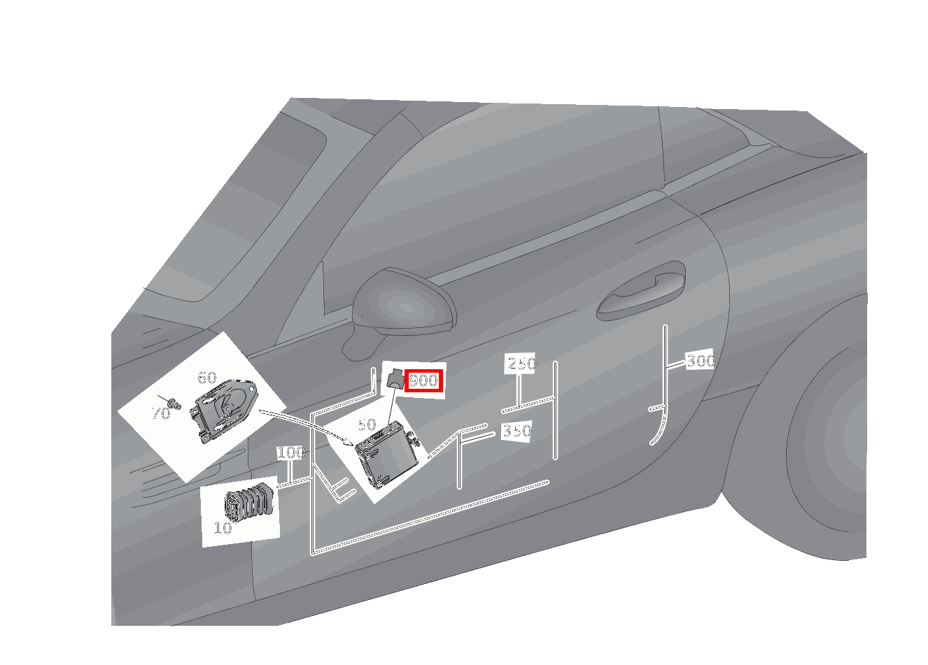 Kupplung, Mechanisch TUERSTEUERGERAET VORN N69/1, N69/2; 10-PIN MQS für SLK/ SLC-Klasse 172 kaufen