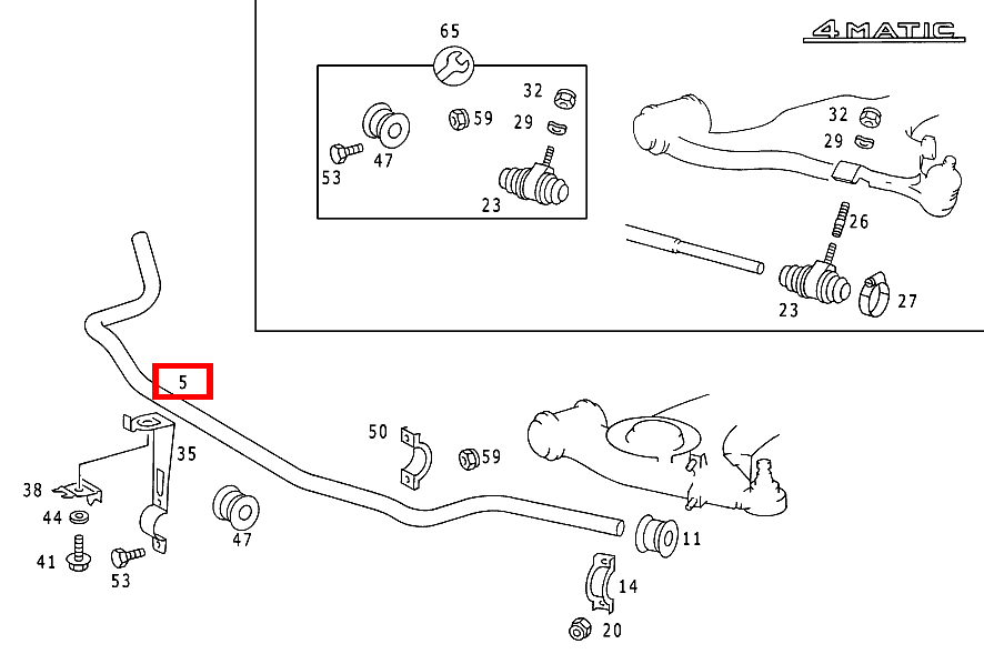 Drehstab VORN für E 124, GLB 247-Klasse kaufen