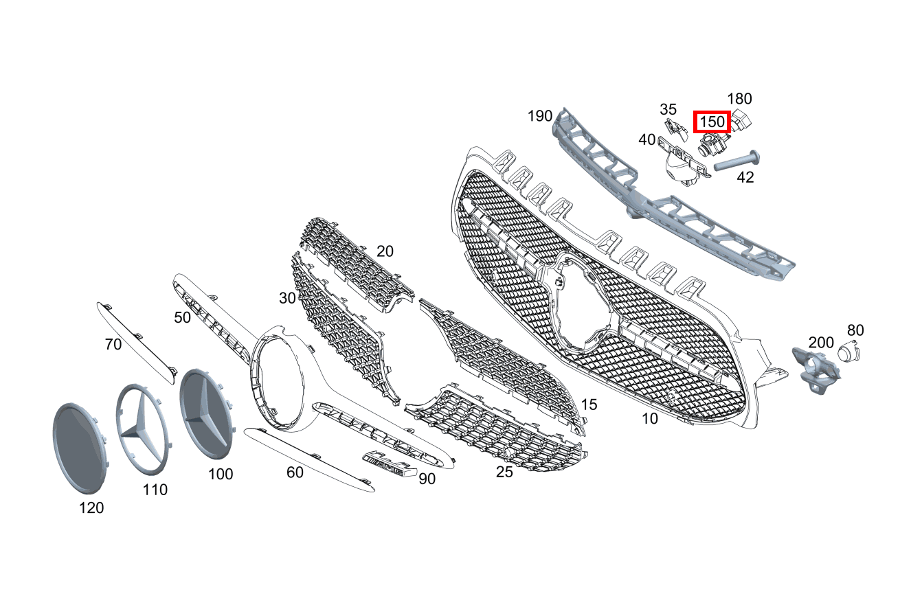 Kamera Rundumsichtsystem für A 177, GLB 247, GLC 254-Klasse kaufen