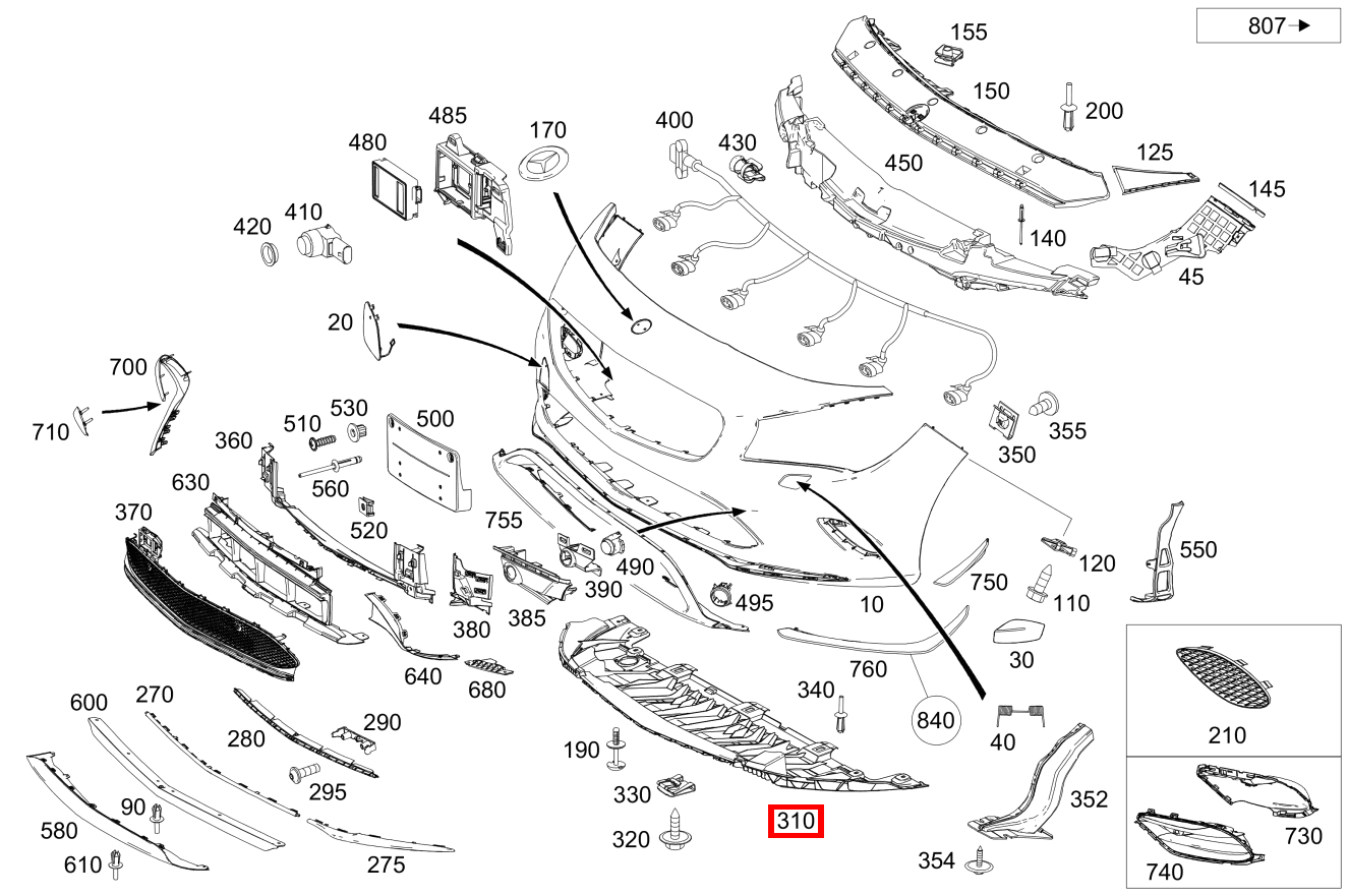 Abstützung Stoßfängerverkleidung unten für CLA-Klasse 117 kaufen