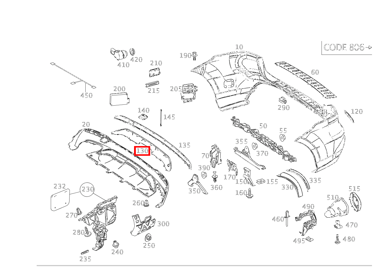 Abdeckung Stossfänger AN VERKLEIDUNG, UNTEN für M-Klasse 166 kaufen