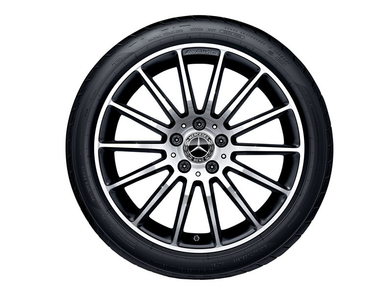 AMG Vielspeichen-Rad, 18 Zoll, Felgenhorn glanzgedreht 7,5 J x 18 ET 52 ...