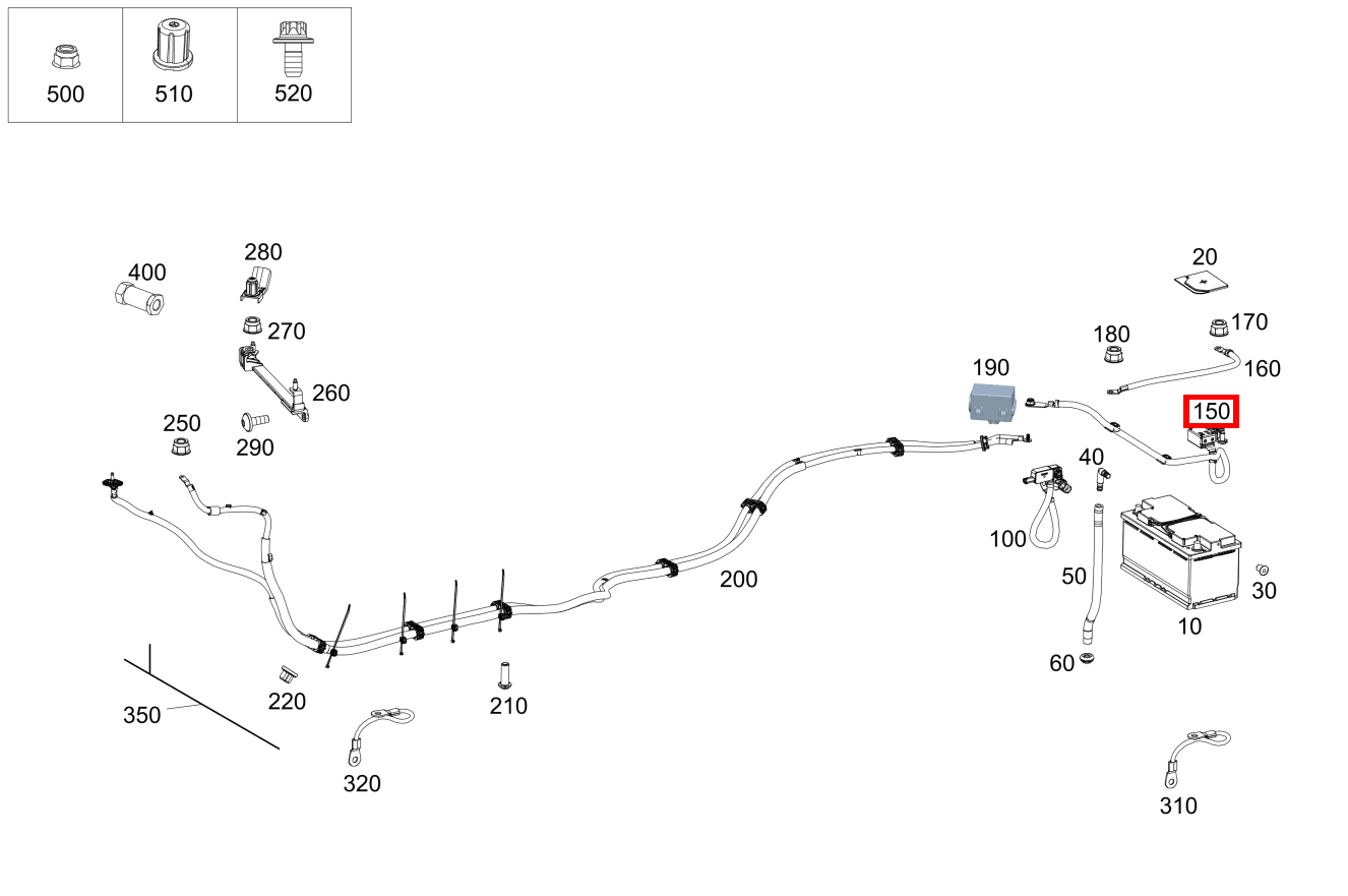 BATTERIELEITUNG PLUSPOL Strombegrenzer für G-Klasse 463 kaufen