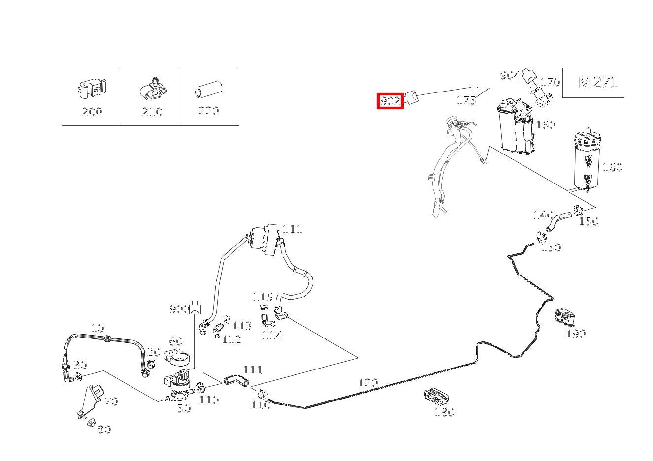 Stecker Steckverbindung Parameterlenkung X18/33; 2-PIN MQS für C 204, E ...