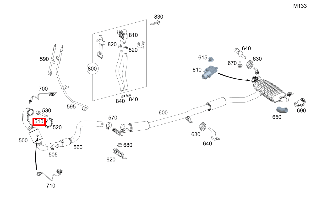 PROFILSCHELLE ABGASANLAGE Oberteil für CLA 117, GLA 156, A 176-Klasse kaufen