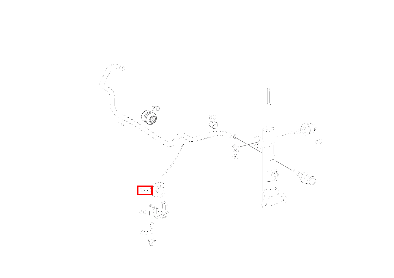 Gummilager DREHSTAB; D= 22 MM für C 203, CLK 209-Klasse kaufen