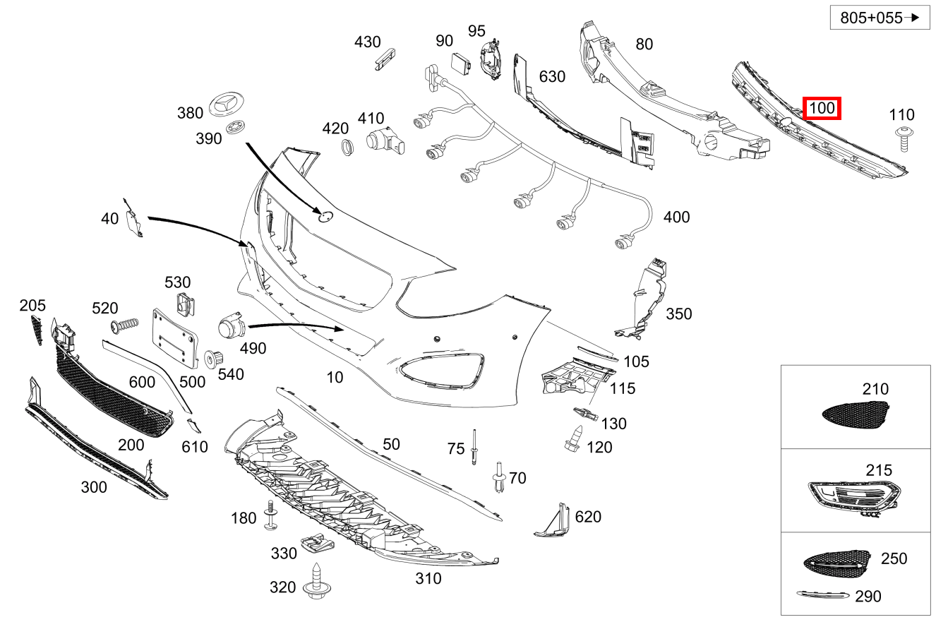 Grundtäger Stossfänger Stoßfänger vorn für B-Klasse 246 kaufen