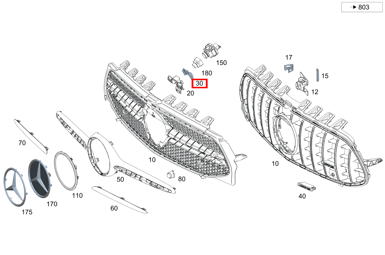 Haltebügel Kamera CLA 118, C 205, A 177 und weitere kaufen