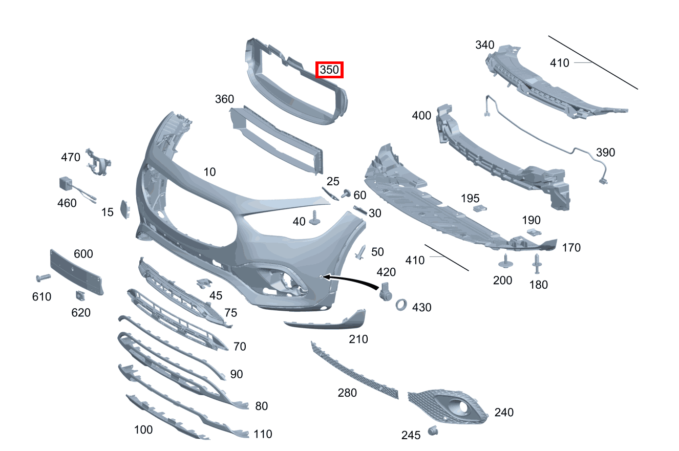 Luftführungssegment Oben für GLB-Klasse 247 kaufen