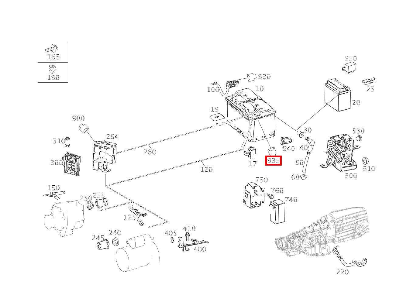 Reparatursatz elektrischer Leitungssatz ZUENDPILLE BATTERIEPOL F63; 2 ...