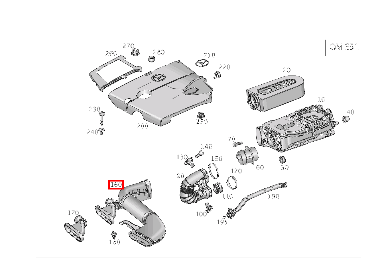 Rohluftleitung LUFTANSAUGUNG für M-Klasse 166 kaufen