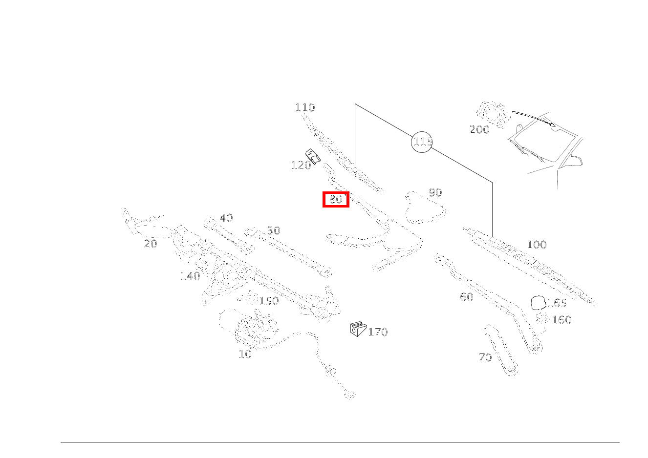 Wischerarm BEIFAHRERSEITE für C 203, CLK 209-Klasse kaufen