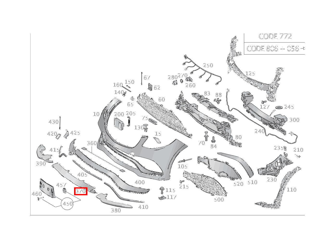 Abdeckung Stossfänger MITTE für M 166, GLE 292-Klasse kaufen