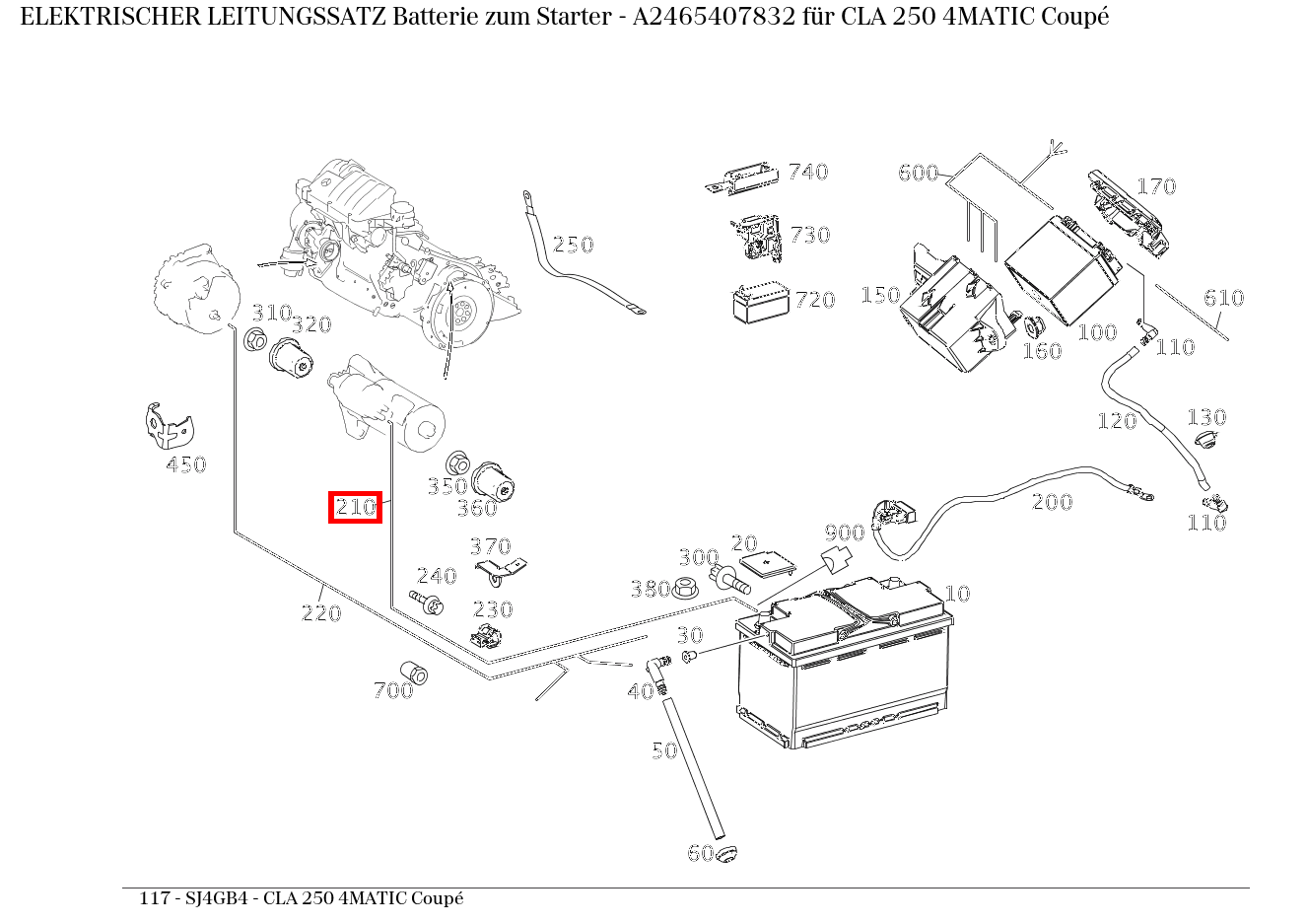 Elektrischer Leitungssatz Batterie zum Starter , , und weitere kaufen