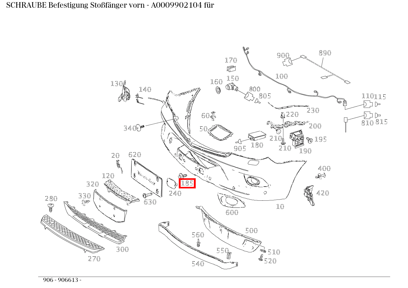 Schraube Befestigung Stoßfänger vorn für G 460, 906-Klasse kaufen