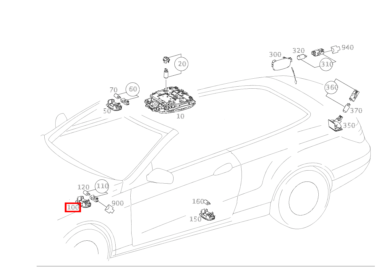 Innenleuchte KOFFERRAUMVERKLEIDUNG RECHTS CLA 117, GLA 156, E 212 und ...