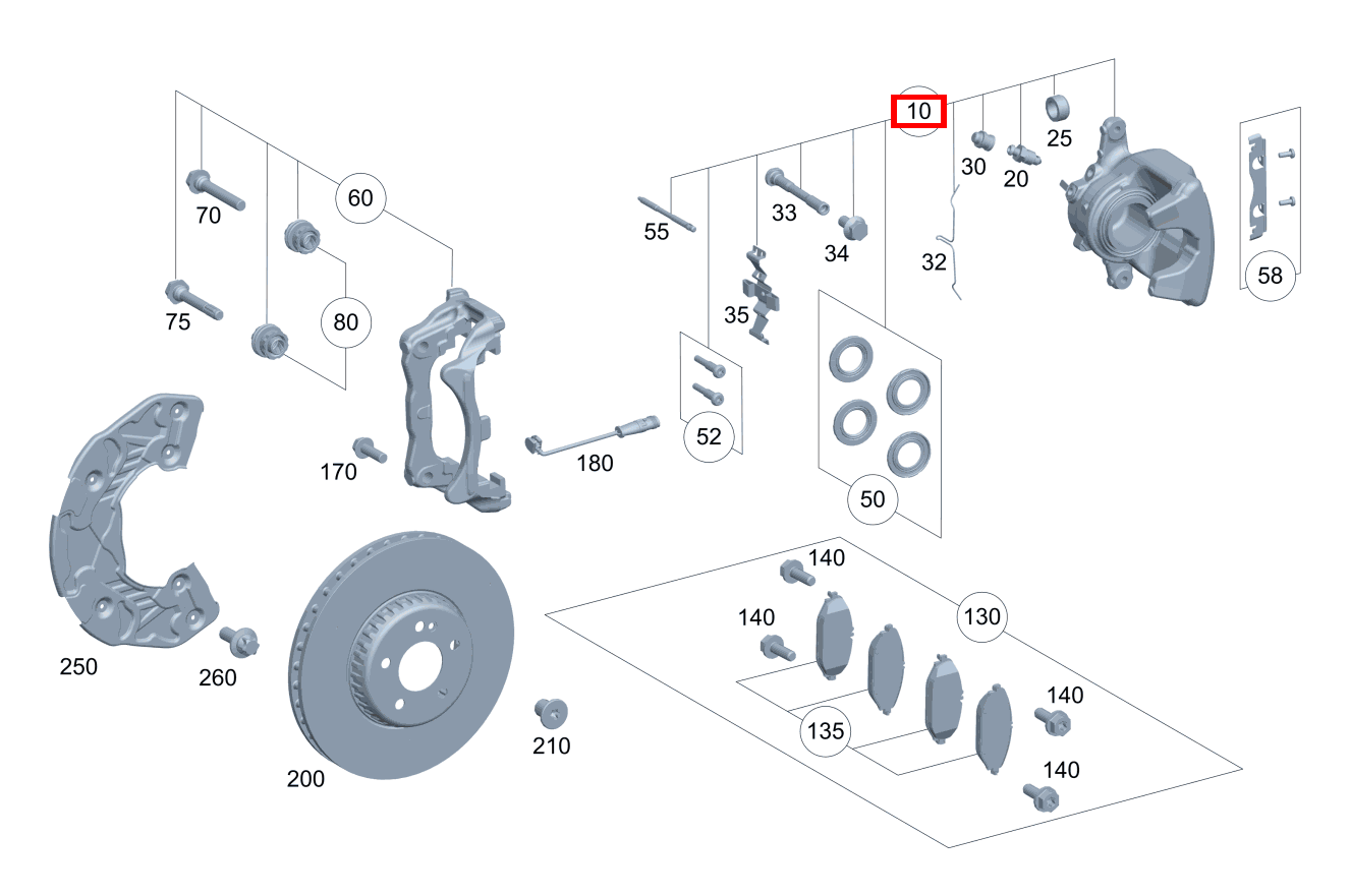 Kolbengehäuse Teilesatz links für C 205, CLK 209-Klasse kaufen