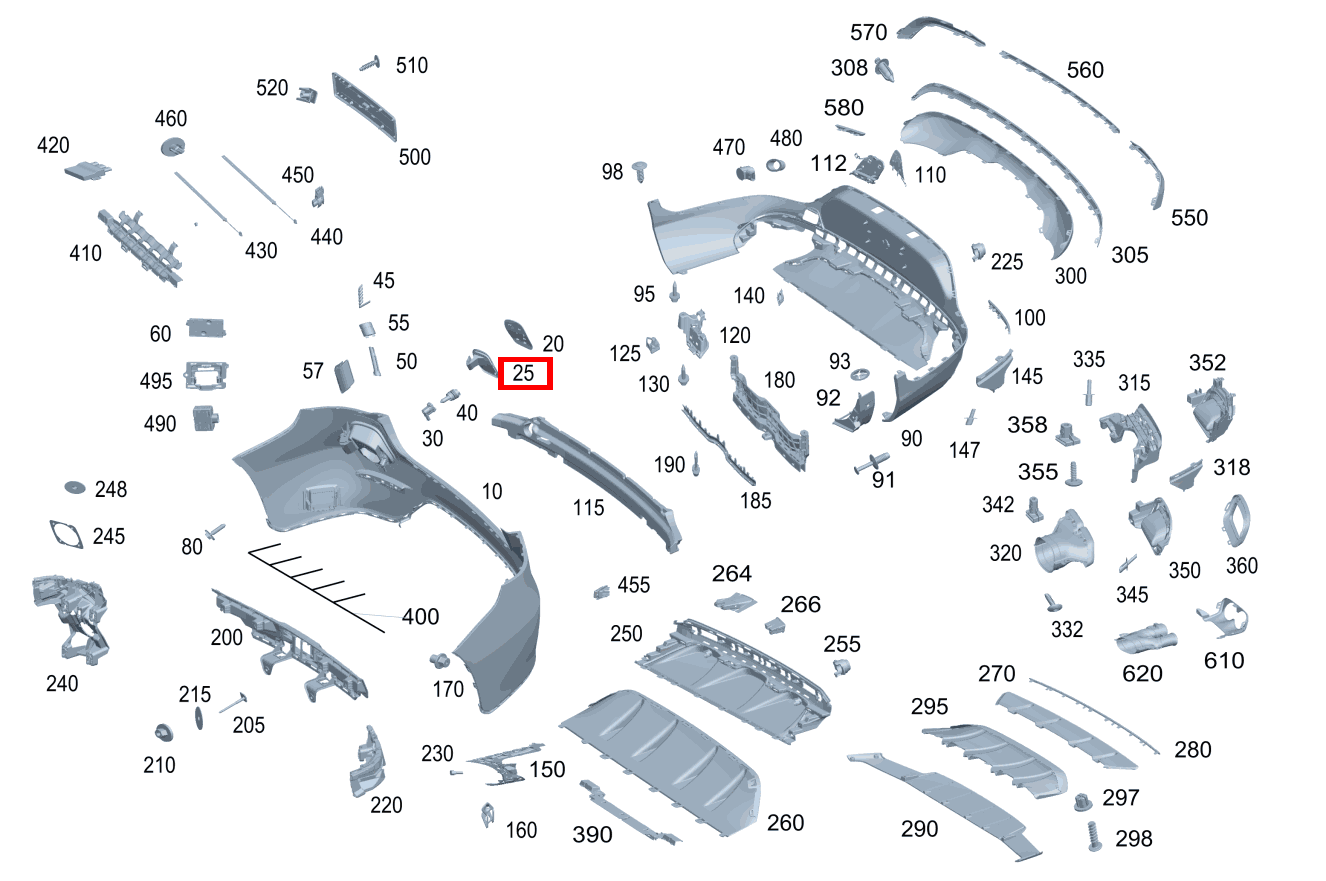 Scharnierhebel Abdeckkappe für GLC-Klasse 253 kaufen