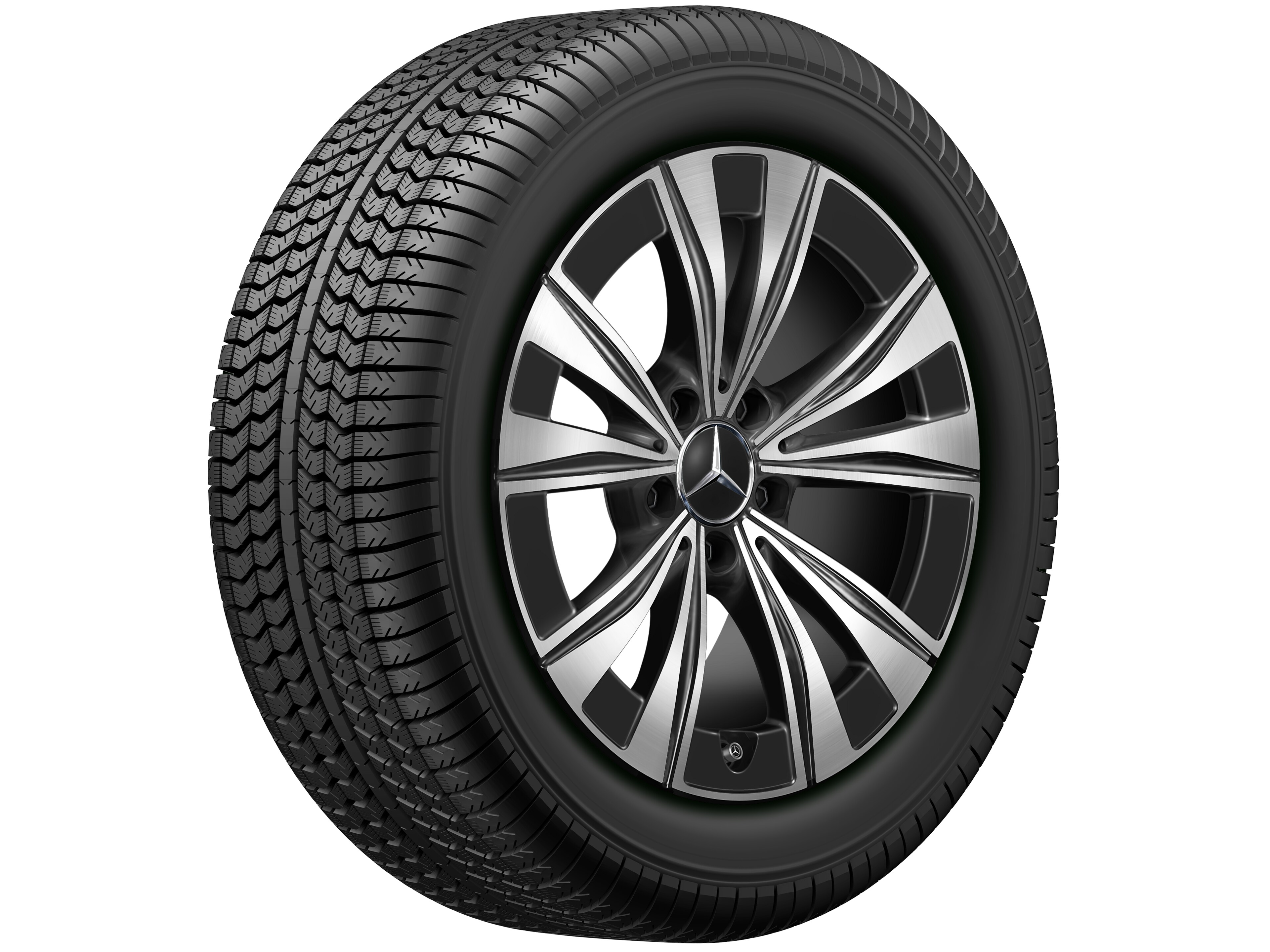 5-Doppelspeichen-Rad, Aero, 17 Zoll, glanzgedreht 7,5 J x 17 ET 44 ...