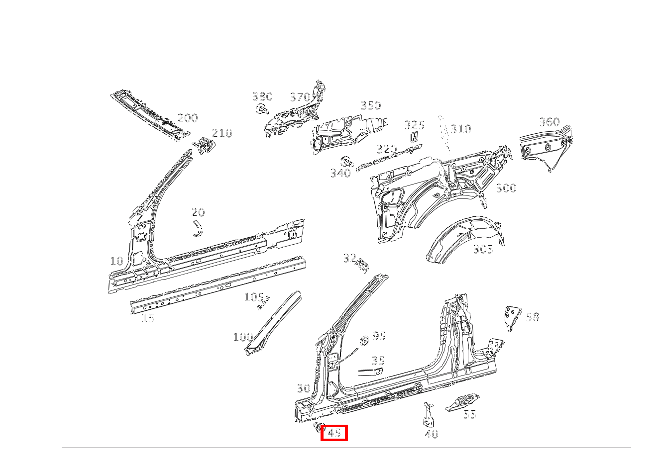 EINNIETMUTTER Längsträger vorn rechts , , und weitere kaufen